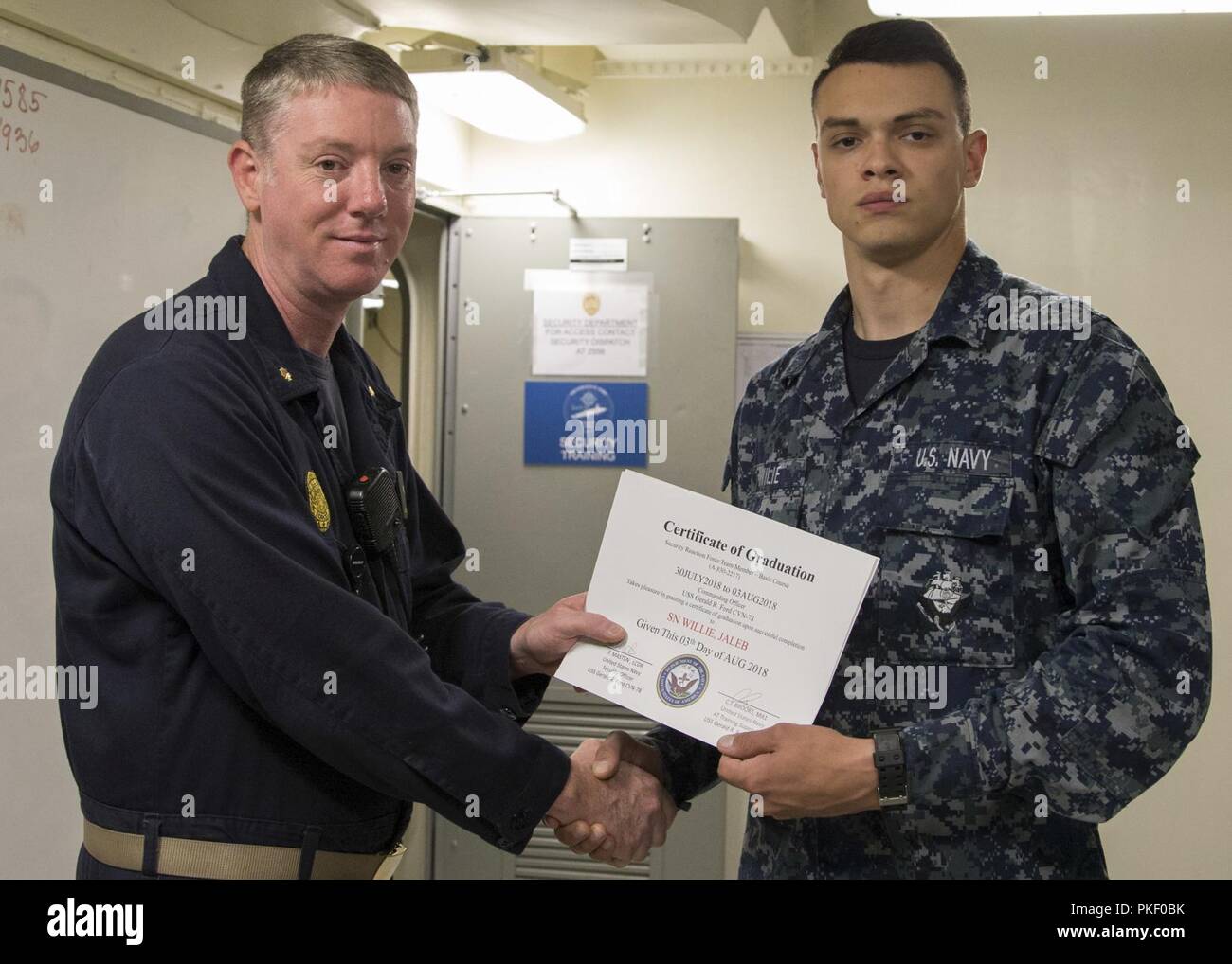 NEWPORT NEWS, Va. (Aug. 3, 2018) Seaman Jaleb Willie, from Brighton ...