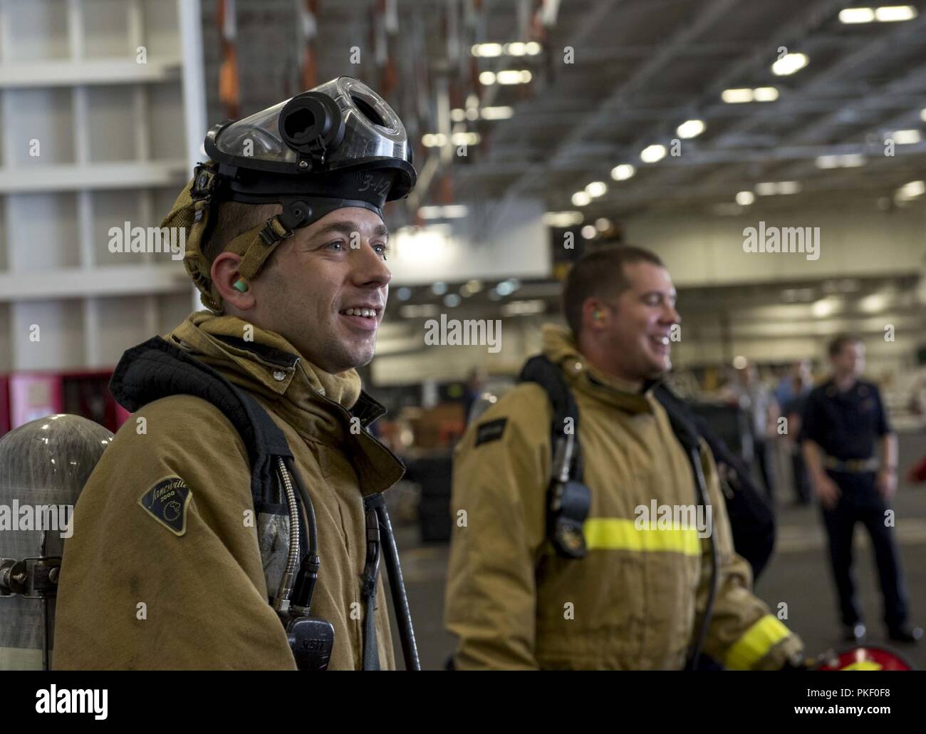 ATLANTIC OCEAN (Aug. 2, 2018) Damage Controlman 3rd Class Chase Purdue ...