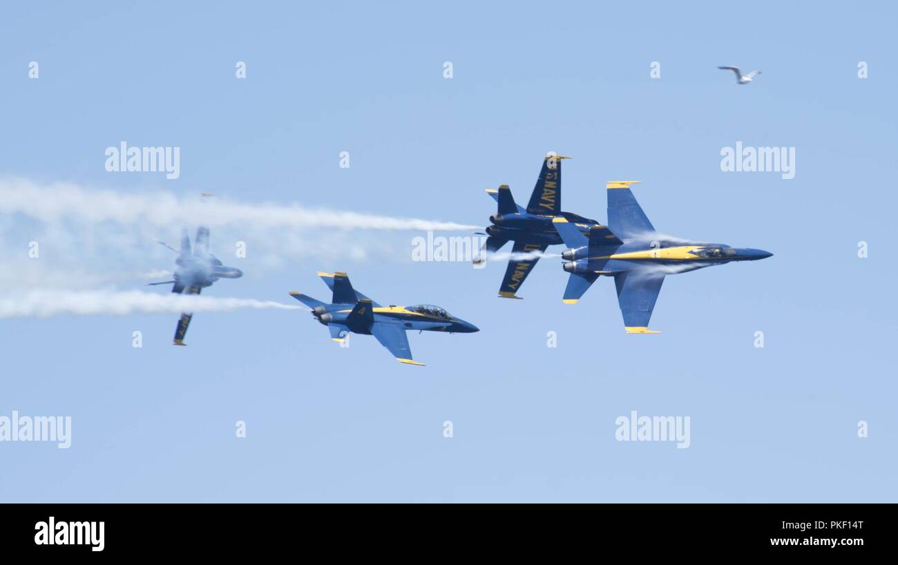 SEATTLE (August 4, 2018) The U.S. Navy Blue Angels perform during ...