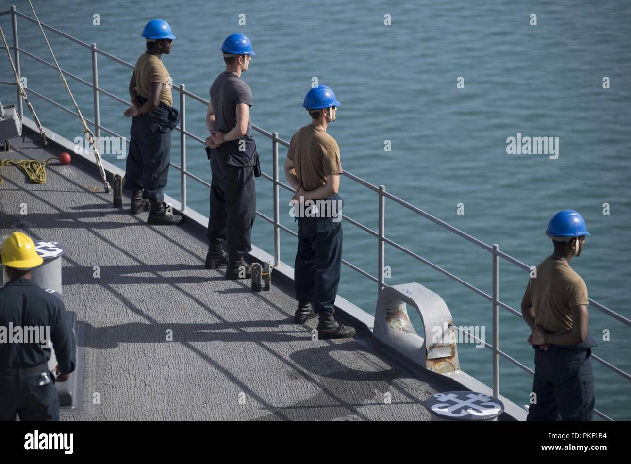 NAVAL STATION GUANTANAMO BAY, Cuba (Aug. 5, 2018) Sailors aboard the ...