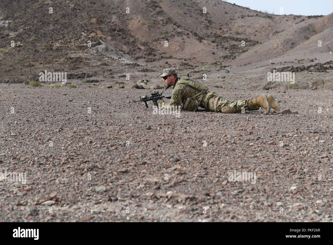 10th Mountain Division soldiers pull security during a Situational ...
