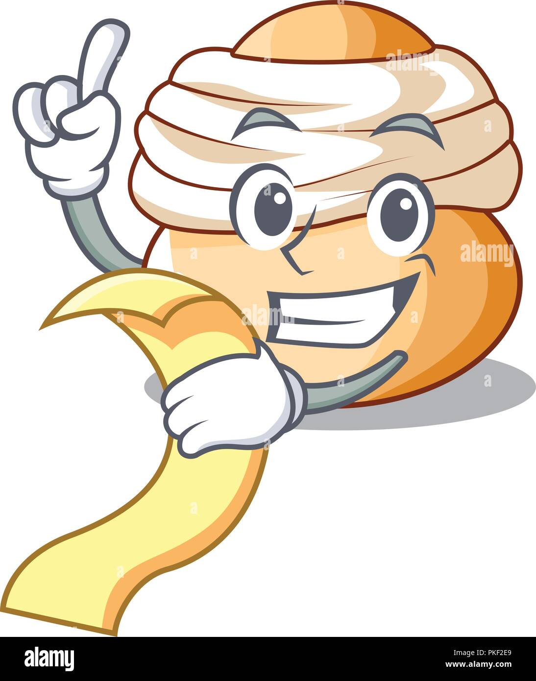 With menu semla swedish cream bun on cartoon Stock Vector Image & Art ...