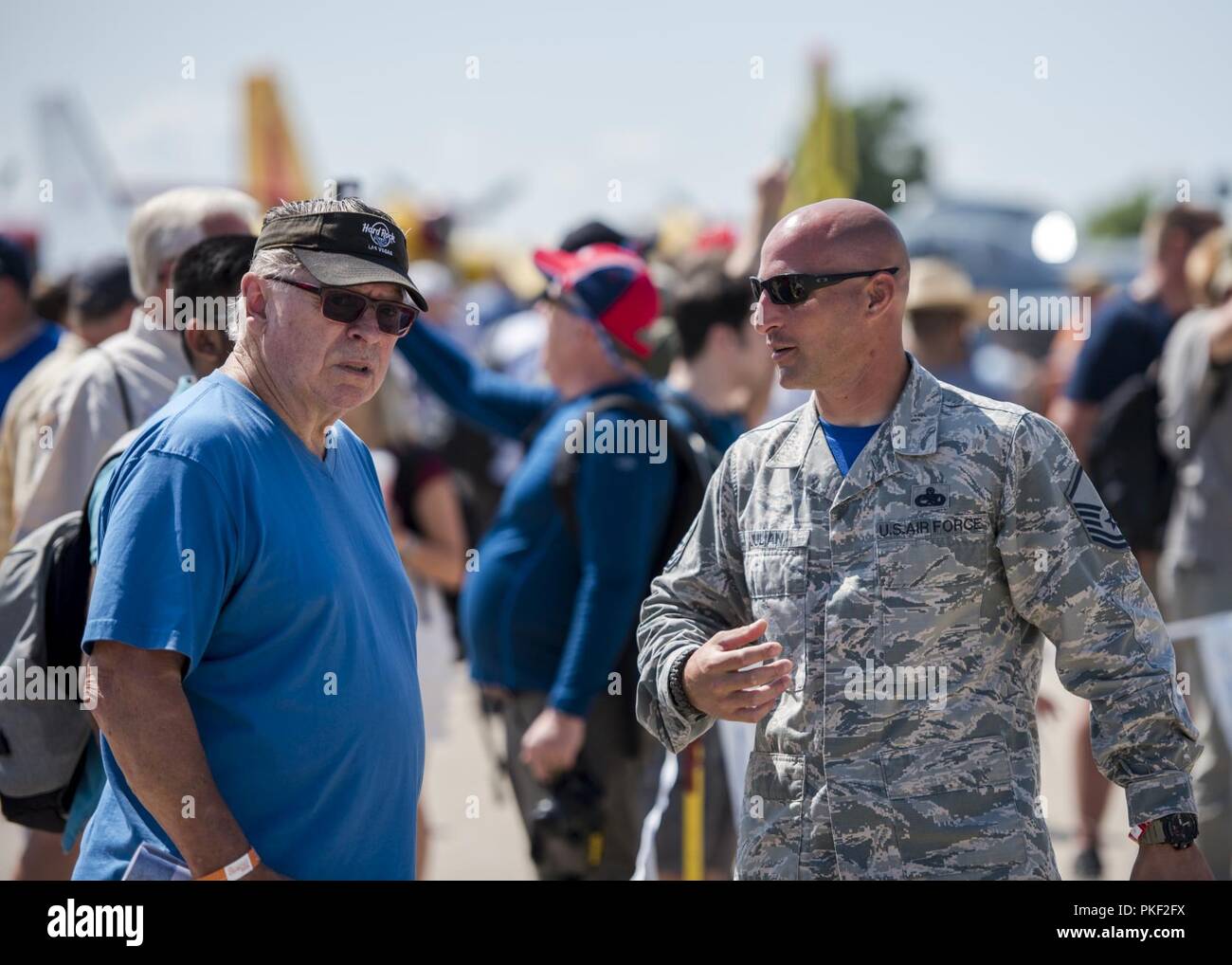 Gunter Drews, from Hastings, Minnesota, talks with Master Sgt. John ...