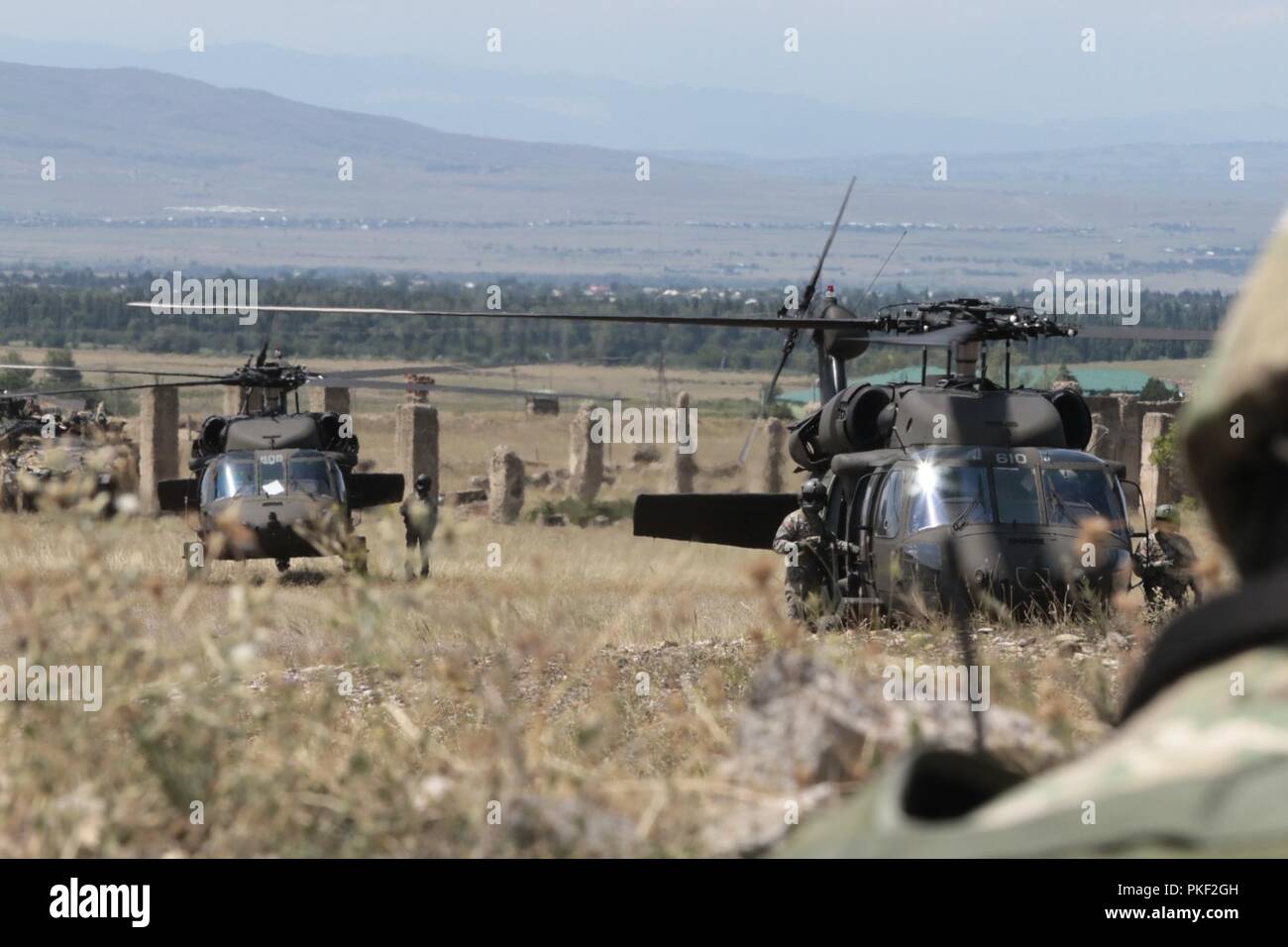 Georgia Army National Guard UH-60 Black Hawks from the Marietta based ...