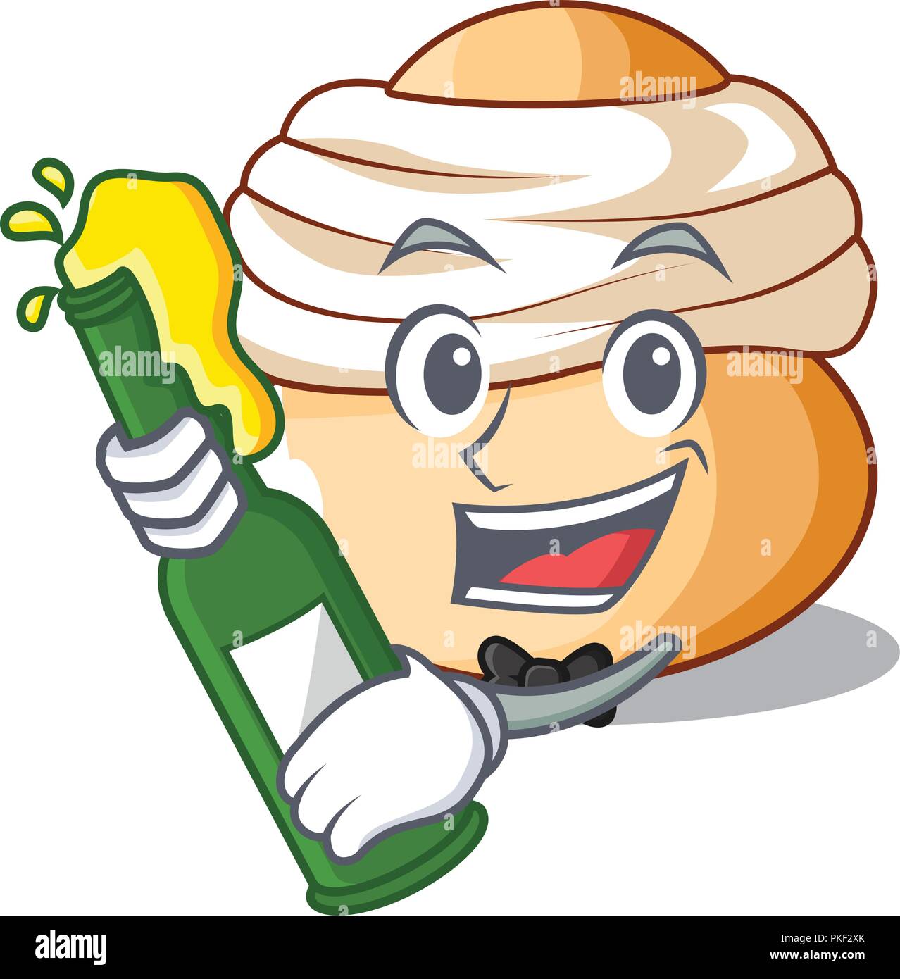 With beer seasonal swedish dessert semla buns cartoon Stock Vector ...