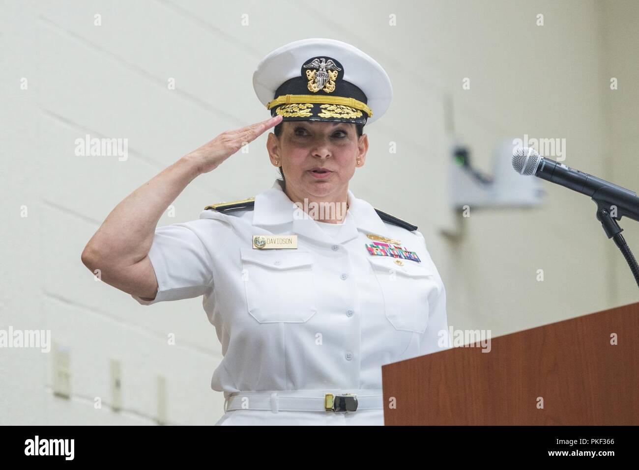 Rear Admiral Tina Davidson, Nurse Corps, U.S.Navy, assumes command of ...