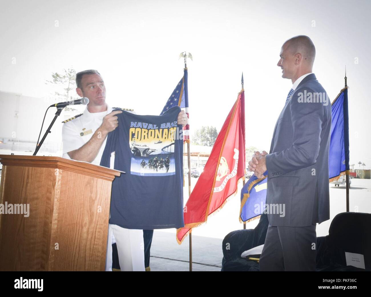 Capt. Scott T. Mulvehill, Naval Base Coronado commanding officer ...