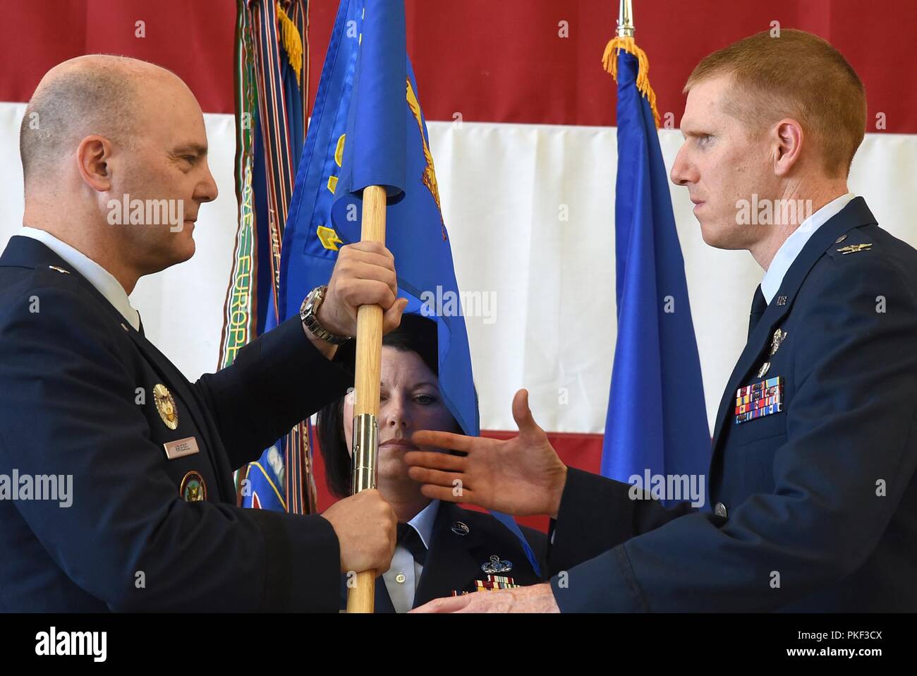 Oregon Air National Guard Commander, Brig. Gen. James A. Kriesel (left ...