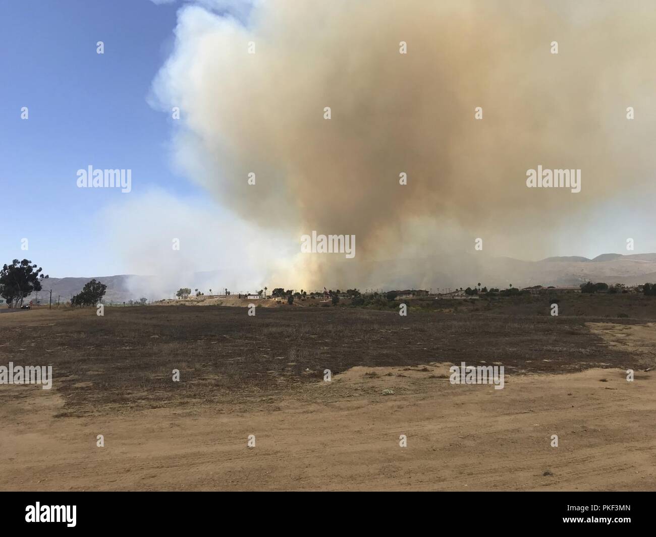 Photos of the wildfire near the 33 Area on Marine Corps Base Camp ...