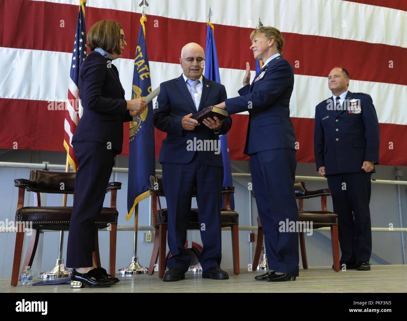 Maj. Gen. Michael Stencel (far right), Adjutant General, Oregon ...