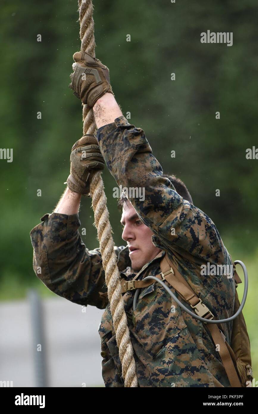 A marine with 3rd Battalion, 23rd Marine Regiment, competing in the 4th ...