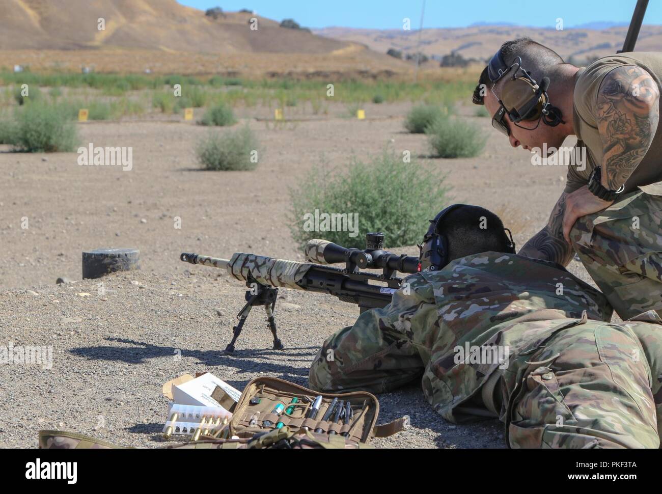 Sniper teams with 1st Battalion, 186th Infantry Regiment and 2nd ...