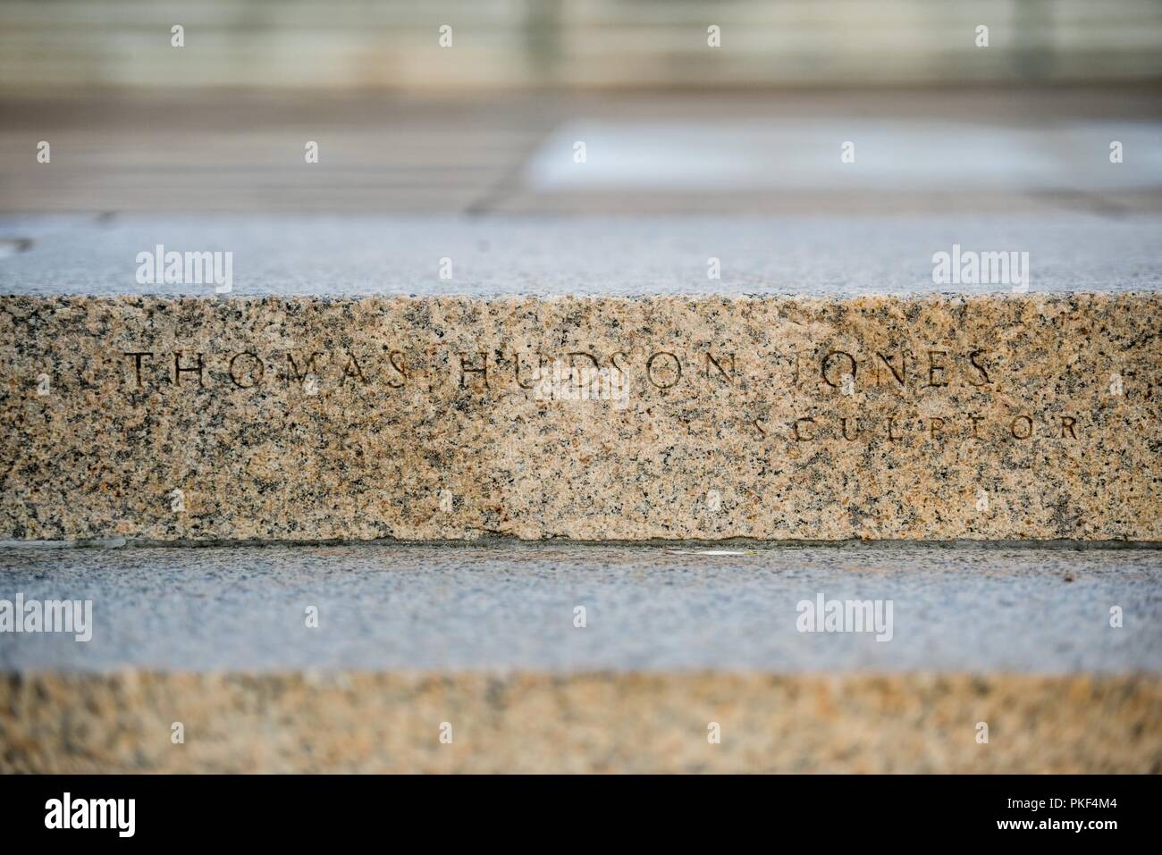 Close up of an engraving on the steps of the Tomb of the Unknown ...