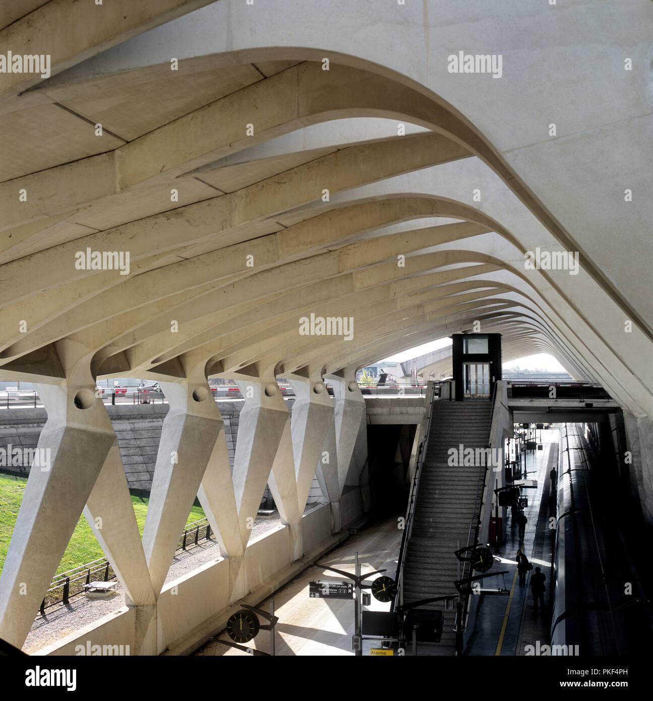 The Lyon-Saint-Exupéry TGV railway station in Colombier-Saugnieu ...