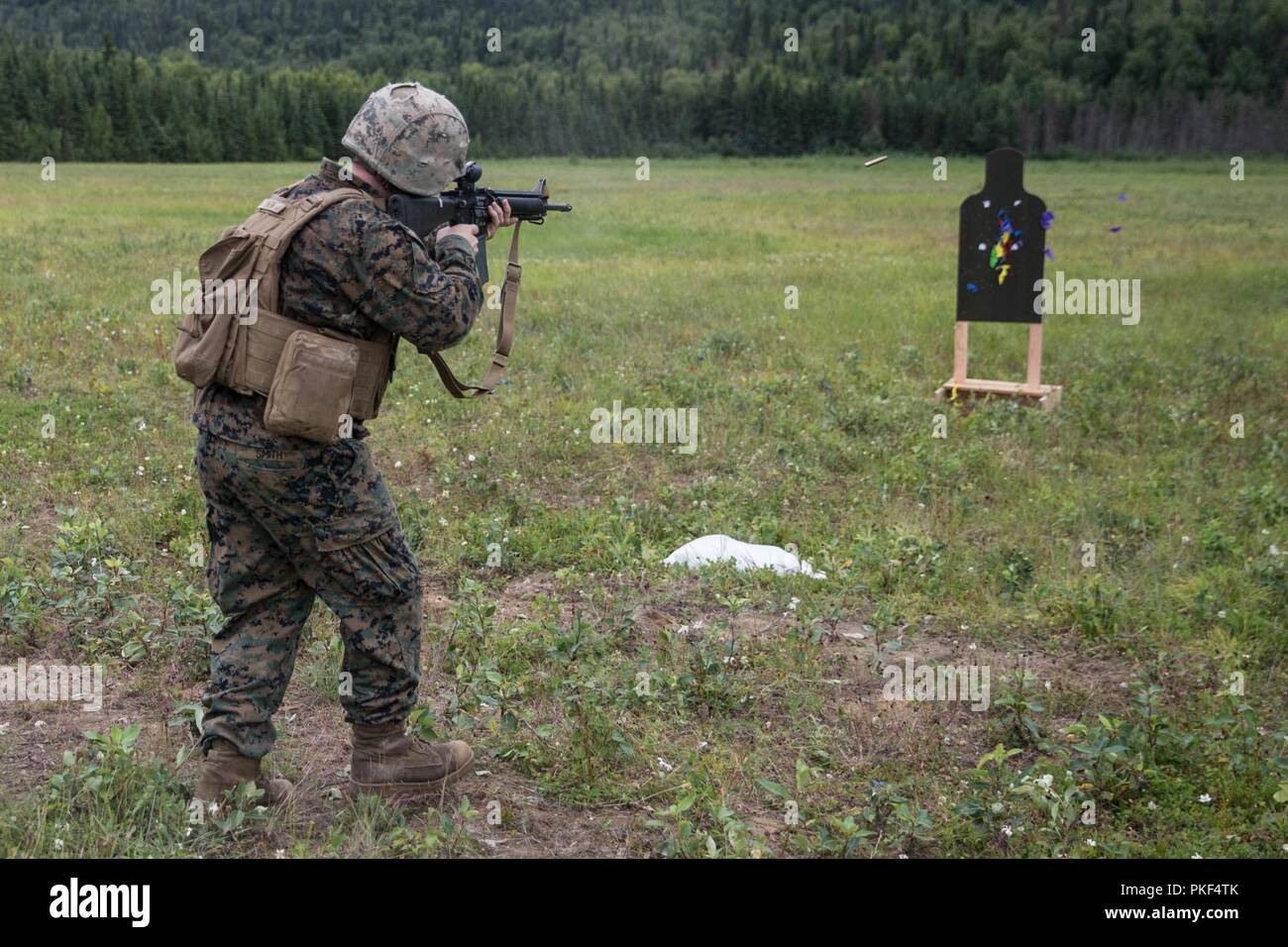 A Marine with Charlie Company, 1st Battalion, 24th Marine Regiment ...