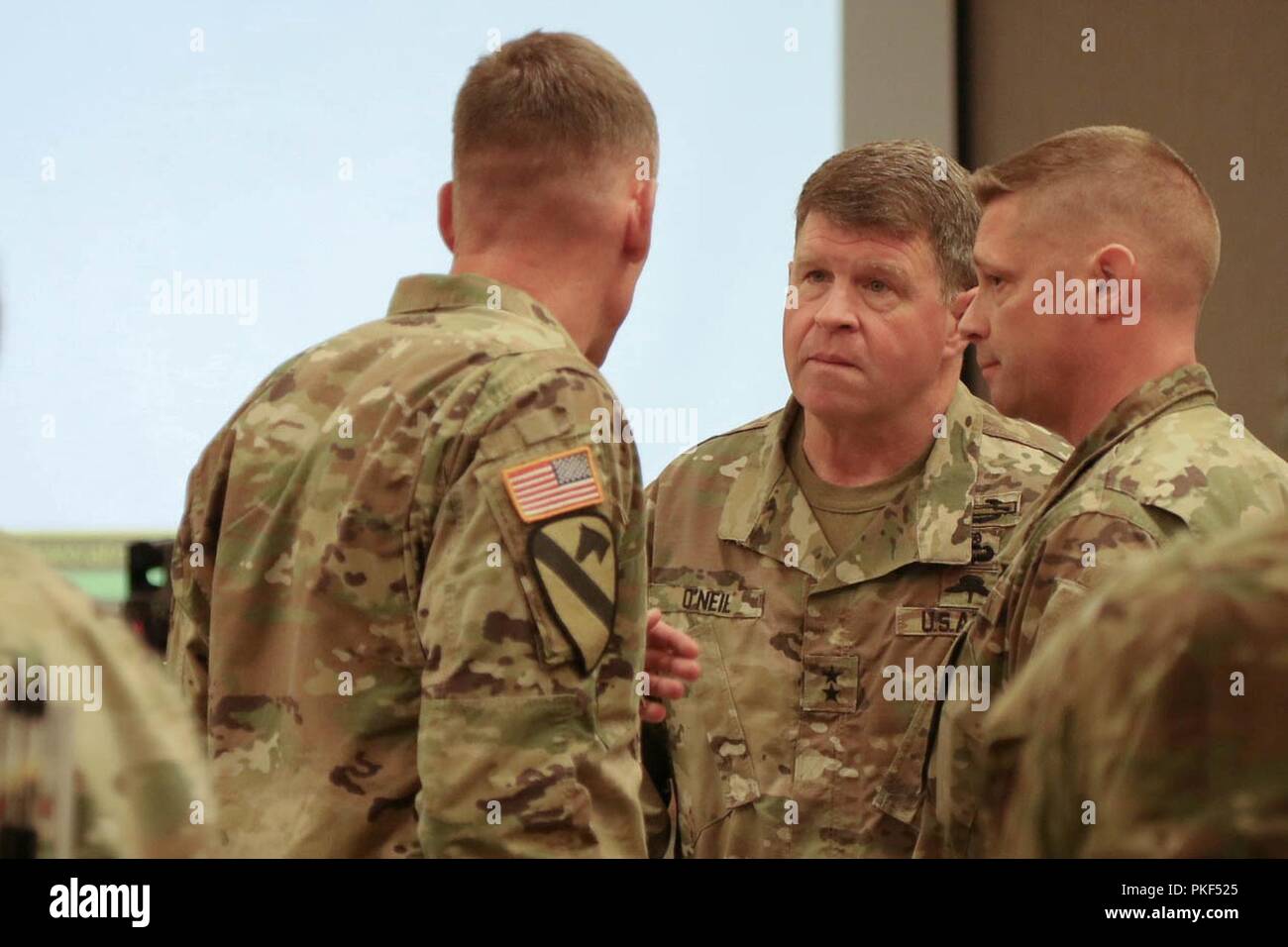 Maj. Gen. Mark O'Neil (center), commander of U.S. Army Alaska ...