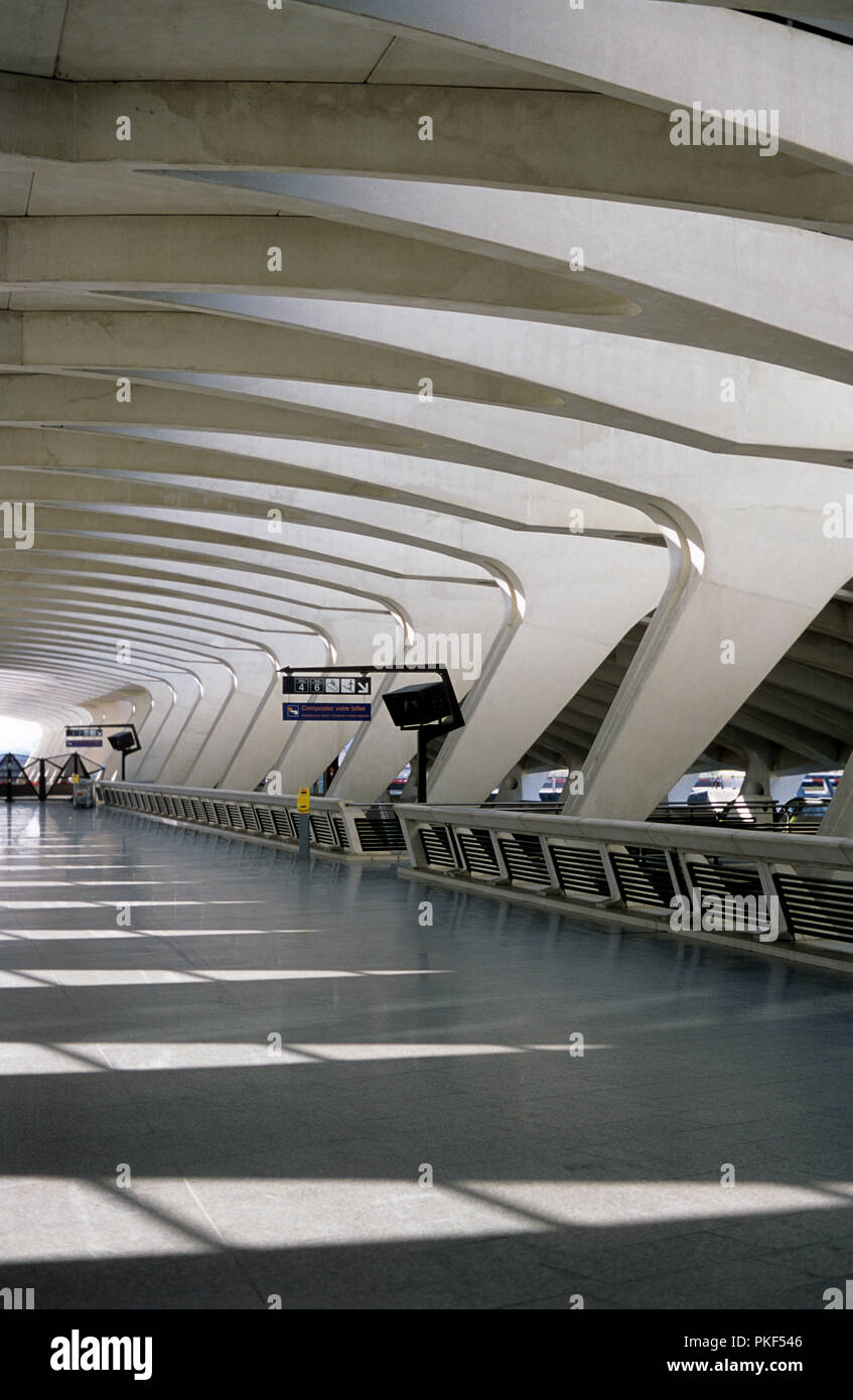The Lyon-Saint-Exupéry TGV railway station in Colombier-Saugnieu ...