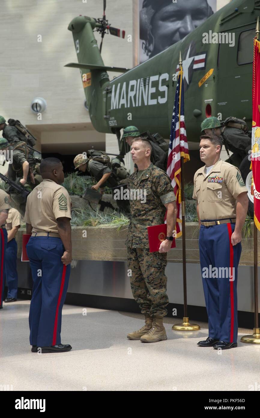 Members of Security Battalion (SEC BN) conduct a retirement ceremony ...