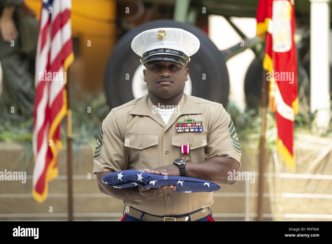 U.S. Marine Corps Master Sgt. Marcus Gold, battalion operations chief ...
