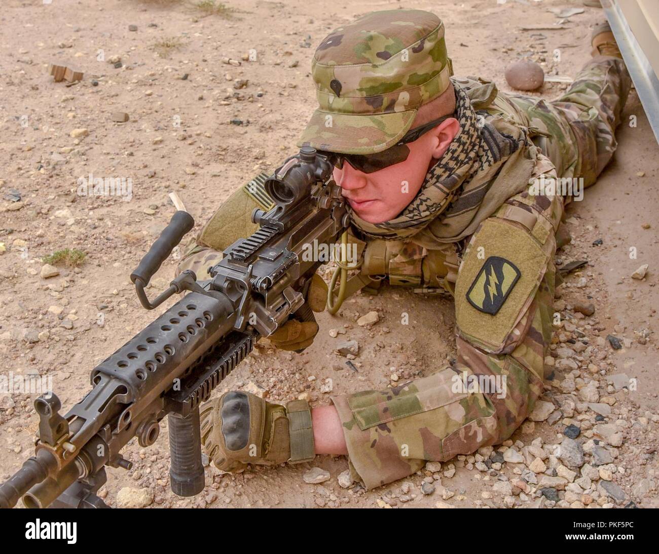 U.S. Army Spc. Trey Wilson, an infantryman assigned to 1st Squad, 2nd ...