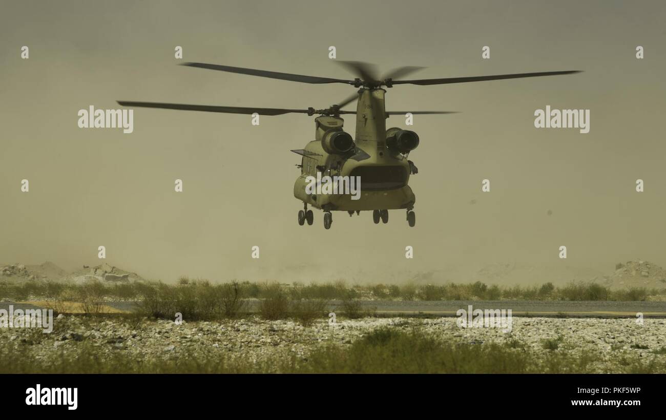 A U.S. Army CH-47 Chinook helicopter assigned to Task Force Shadow ...