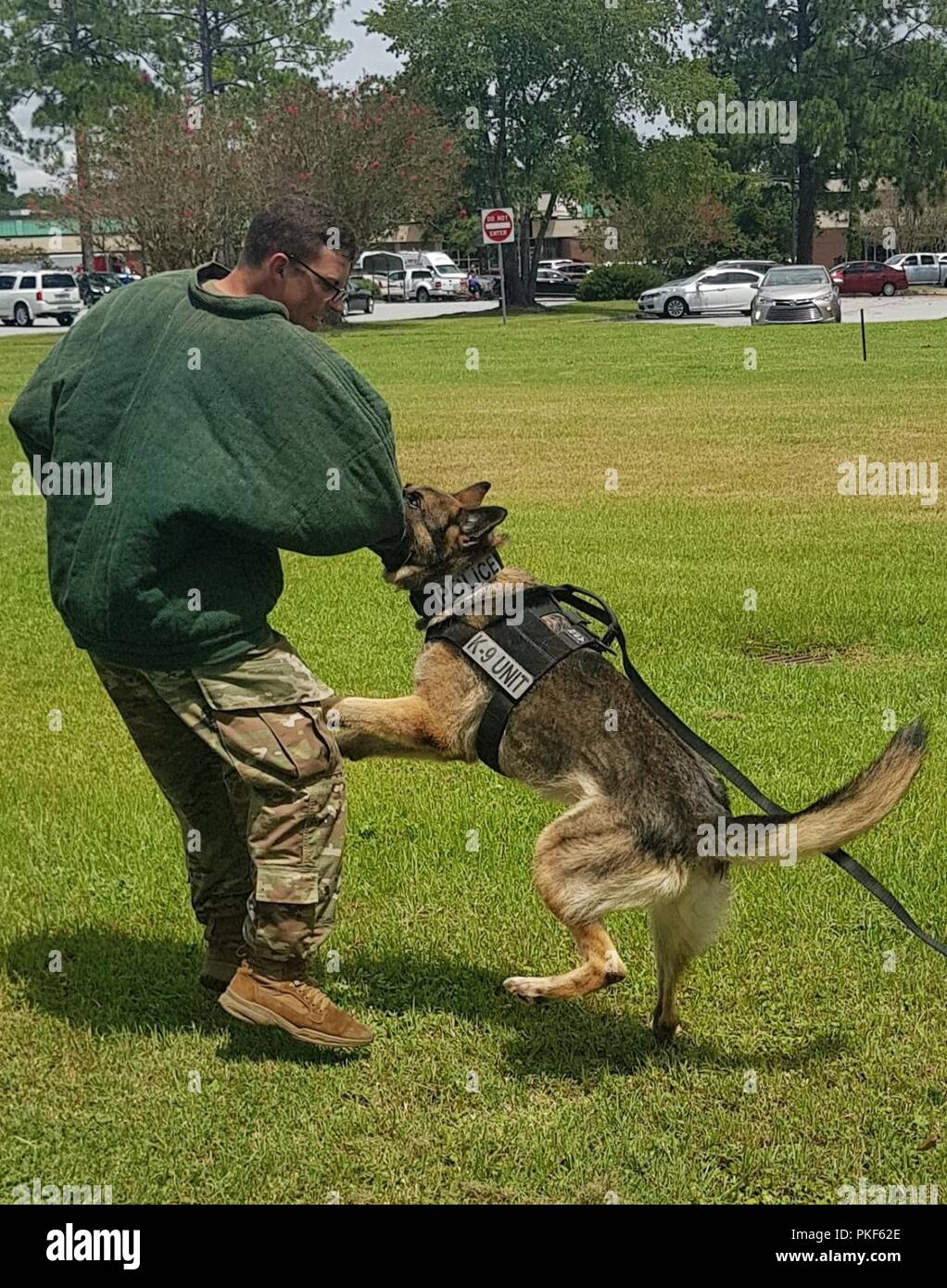 Pfc. Jerrold Wilkins, a military working dog handler with 93rd Military ...