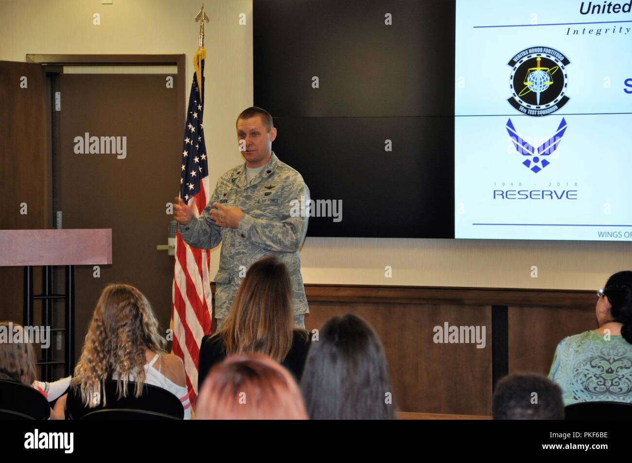 Lt. Col. Adam Fisher explains the mission of the 14th Test Squadron to ...