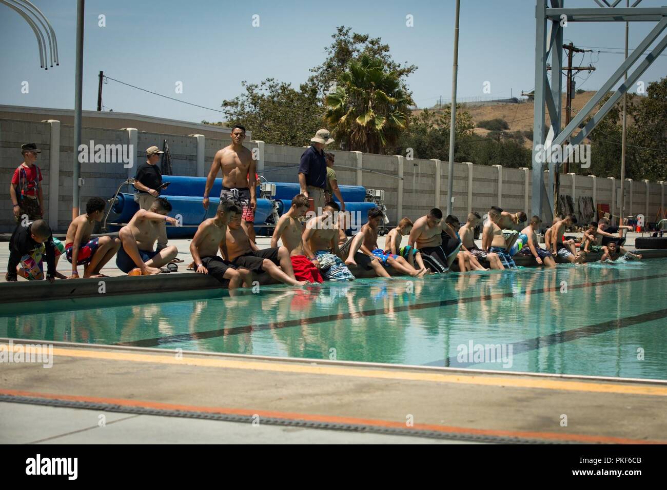 The Young Marines participate in basic Marine training events at Marine ...
