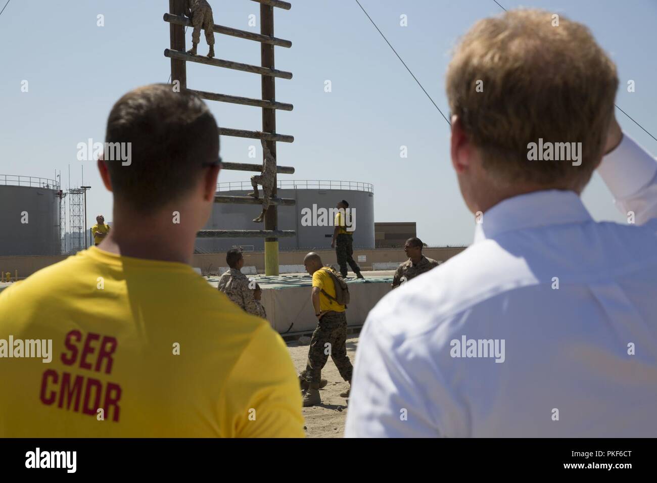 Under Secretary of the Navy Thomas B. Modly supervises a training event ...