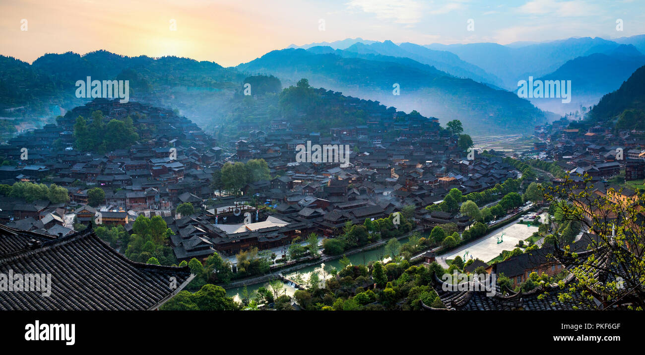 Guizhou province ray shanxi swallowed the miao jiang Stock Photo - Alamy