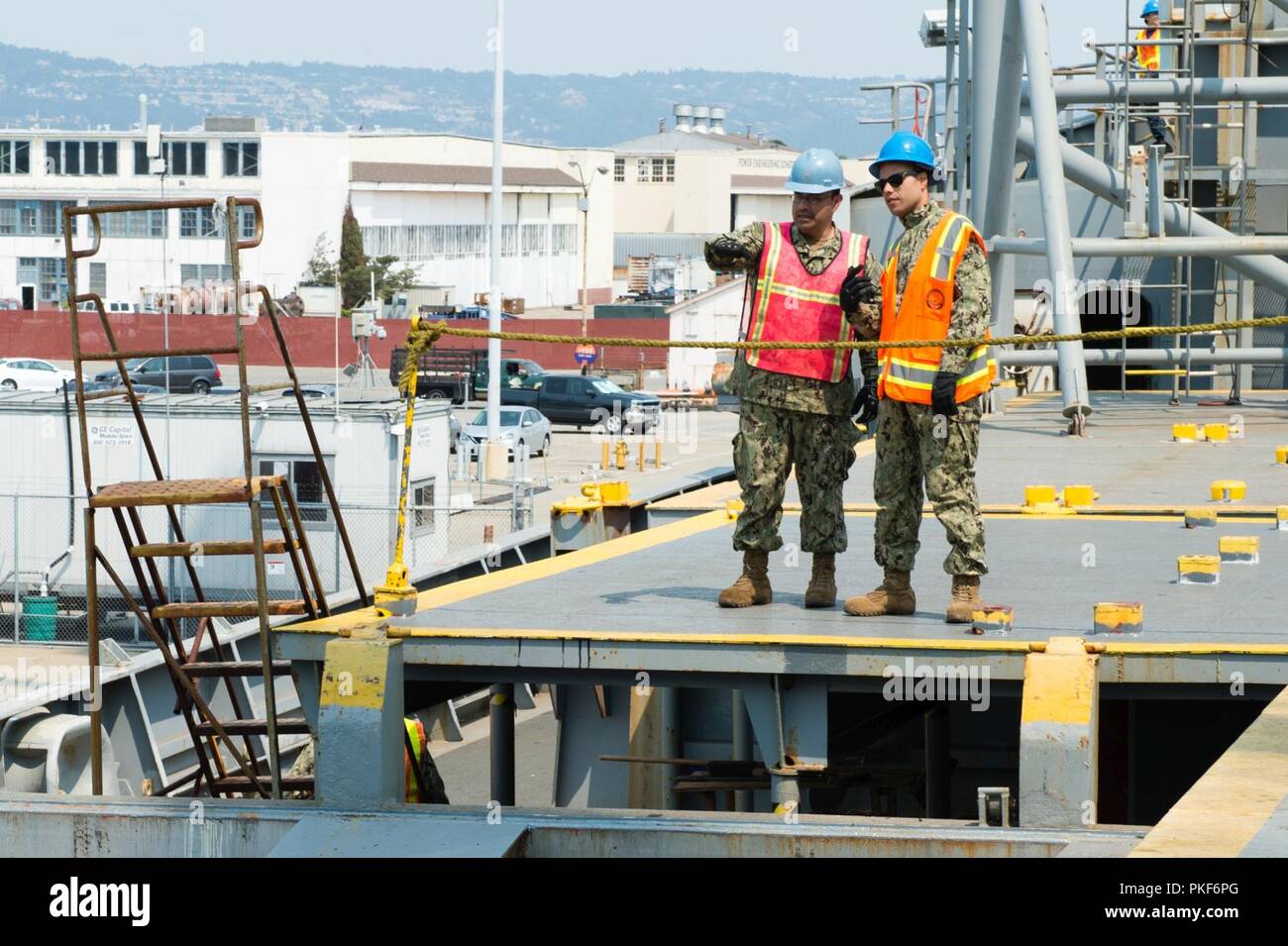 Calif. (Aug. 7, 2018) Navy Cargo Handling Battalion (NCHB) 14 Sailors ...