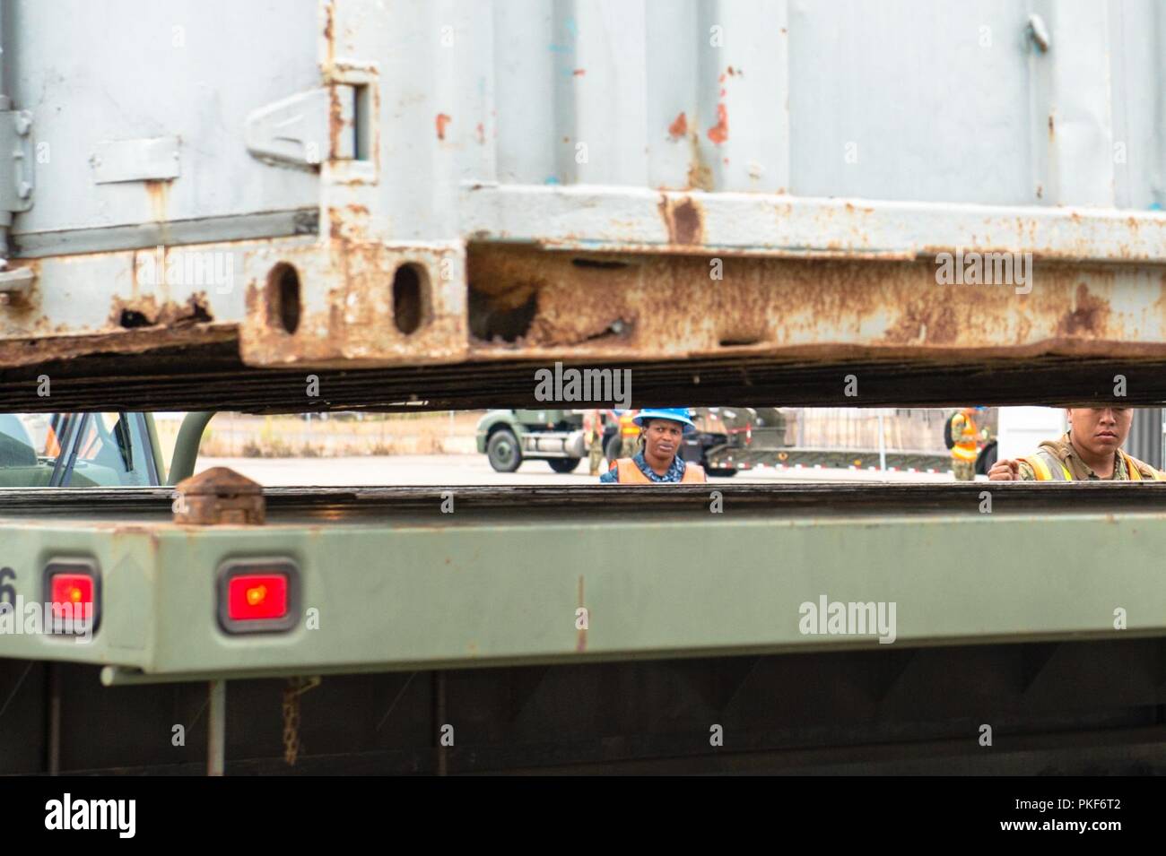 Calif. (Aug. 8, 2018) Navy Cargo Handling Battalion (NCHB) 5 and NCHB ...