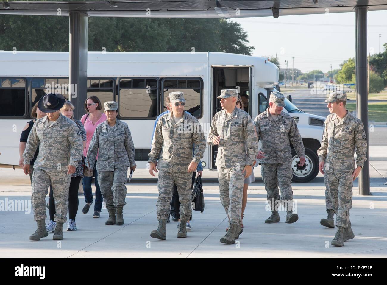 Col Jason Janaros, 37 Training Wing, commander, and spouses attended a ...