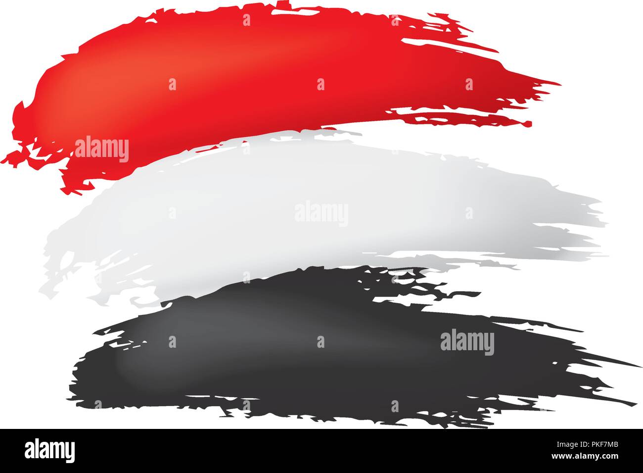 Yemeni flag, vector illustration on a white background Stock Vector ...