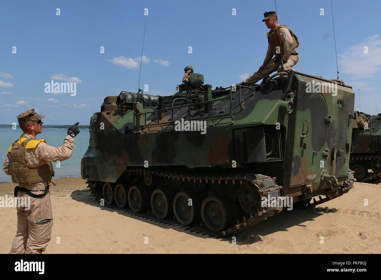 Marines from Company A, 4th Assault Amphibian Battalion, 4th Marine ...