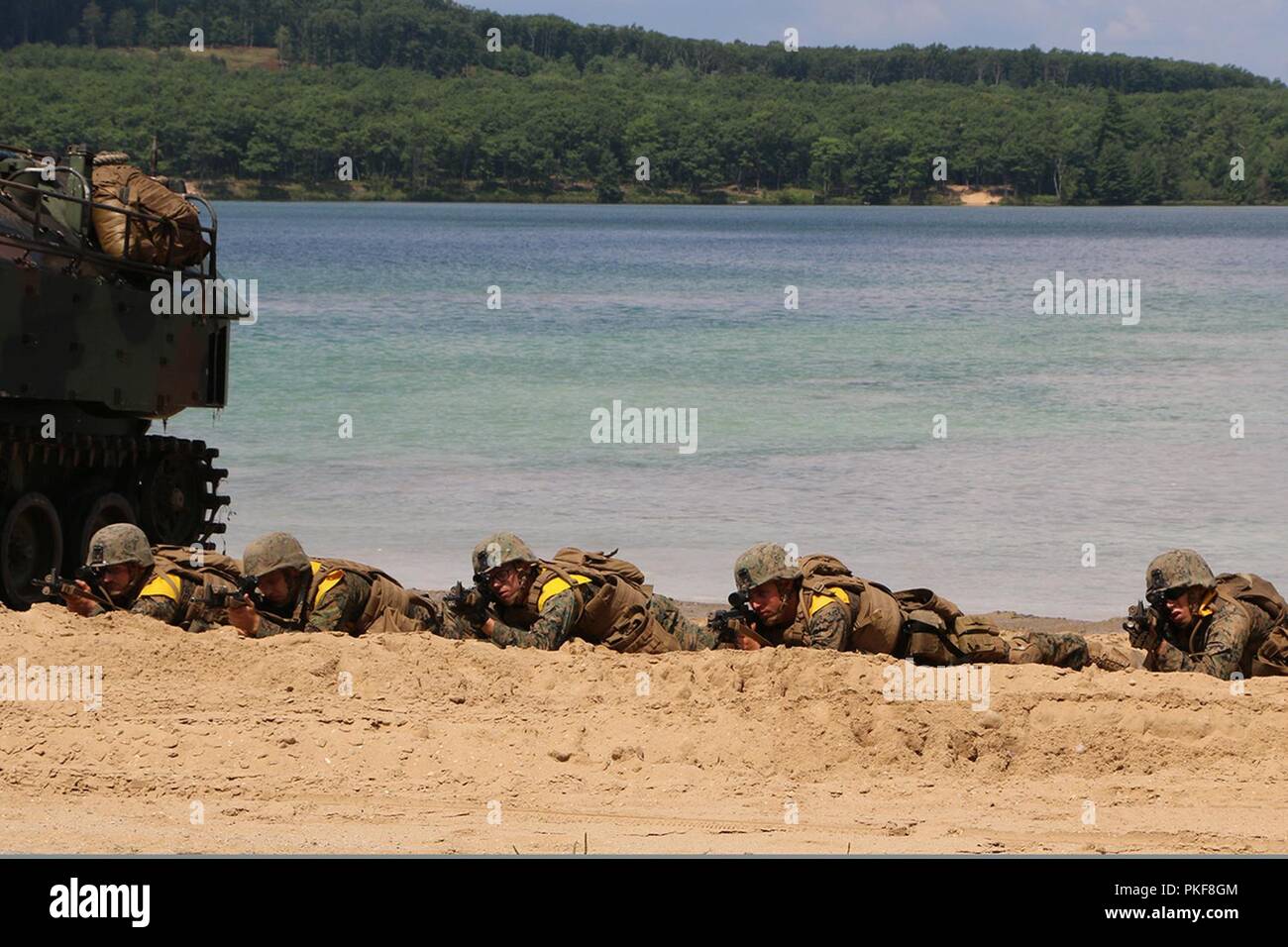 CAMP GRAYLING, Mich. Marines from Company A, 4th Assault Amphibian ...
