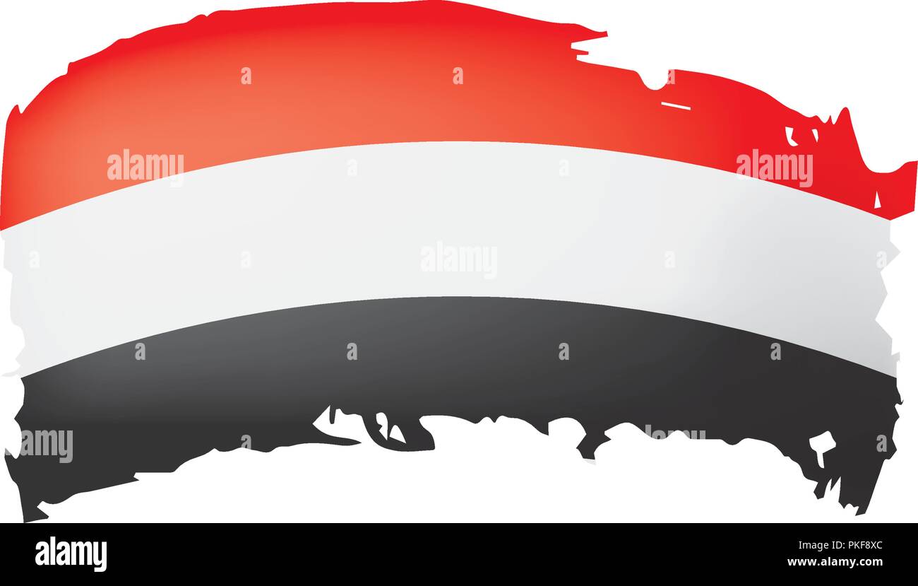 Yemeni flag, vector illustration on a white background Stock Vector ...