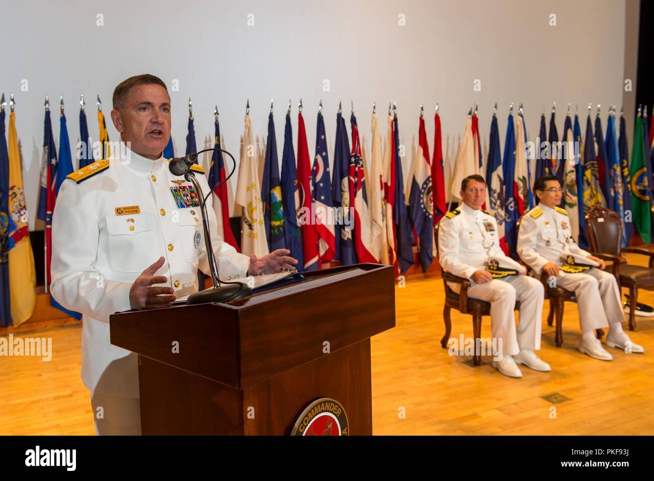 BUSAN, Republic of Korea (August 3, 2018) - Rear Adm. Michael E. Boyle ...