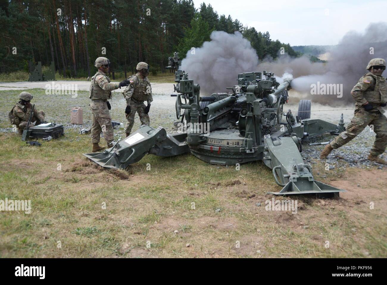 U.S. Soldiers, assigned to the Fires Squadron, 2nd Cavalry Regiment ...