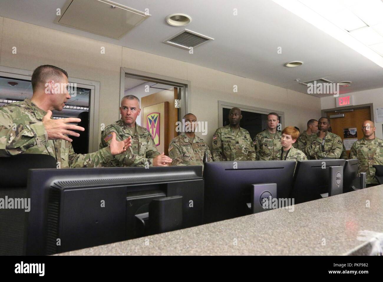 Col. Richard Wright, commander of 35th Air Defense Artillery Brigade ...
