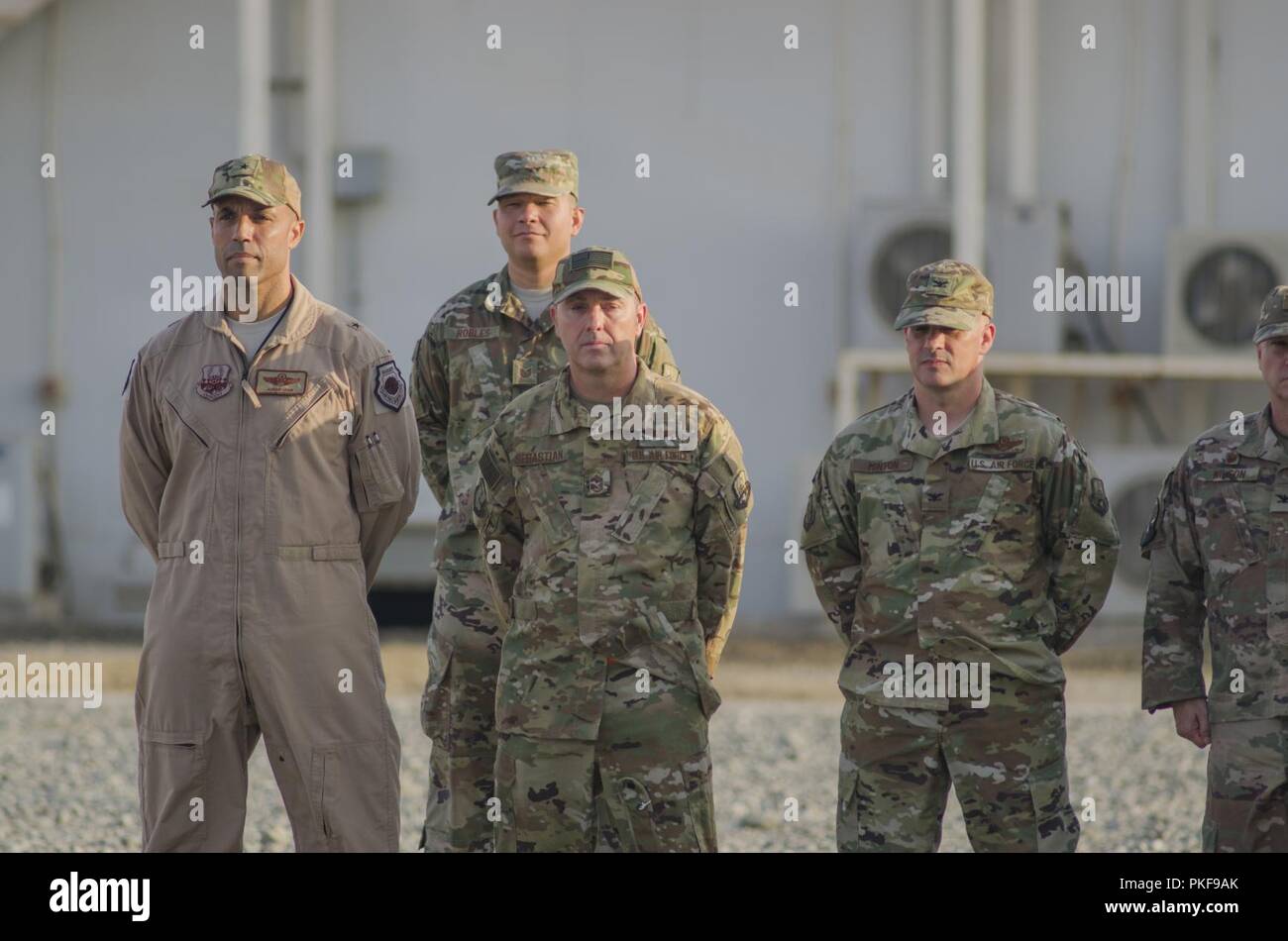 Brig. Gen. Adrian Spain, 380th wing commander, Command Chief Master Sgt ...