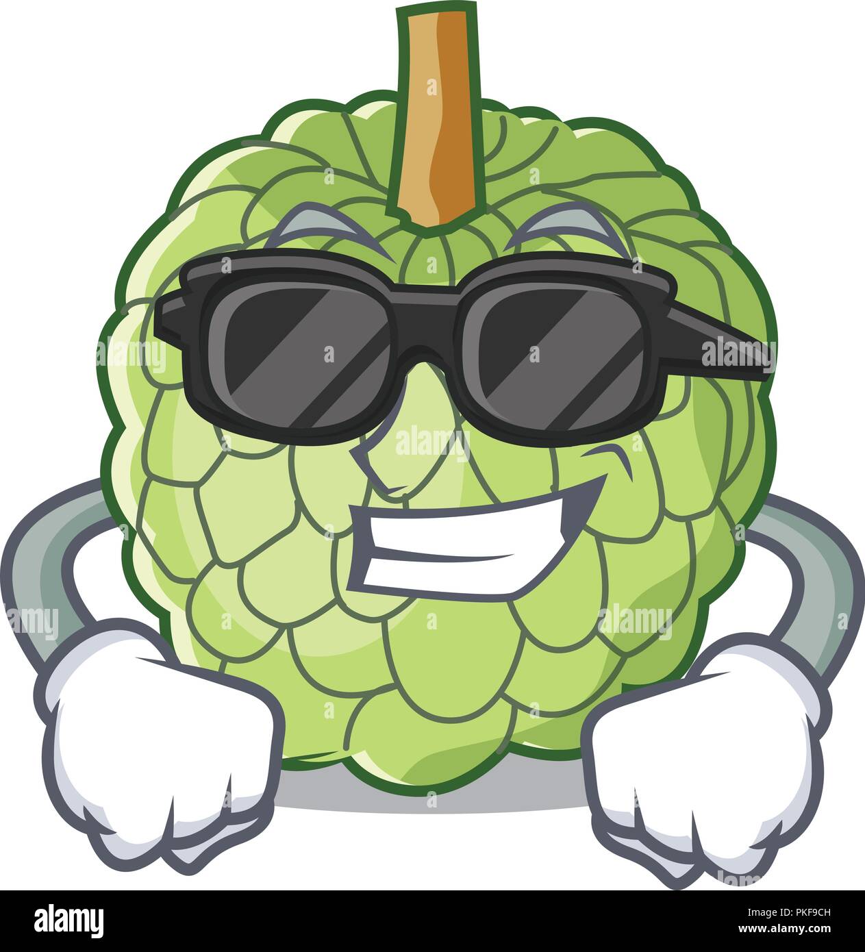 Super cool character custard apple tropical fruit delicious Stock ...