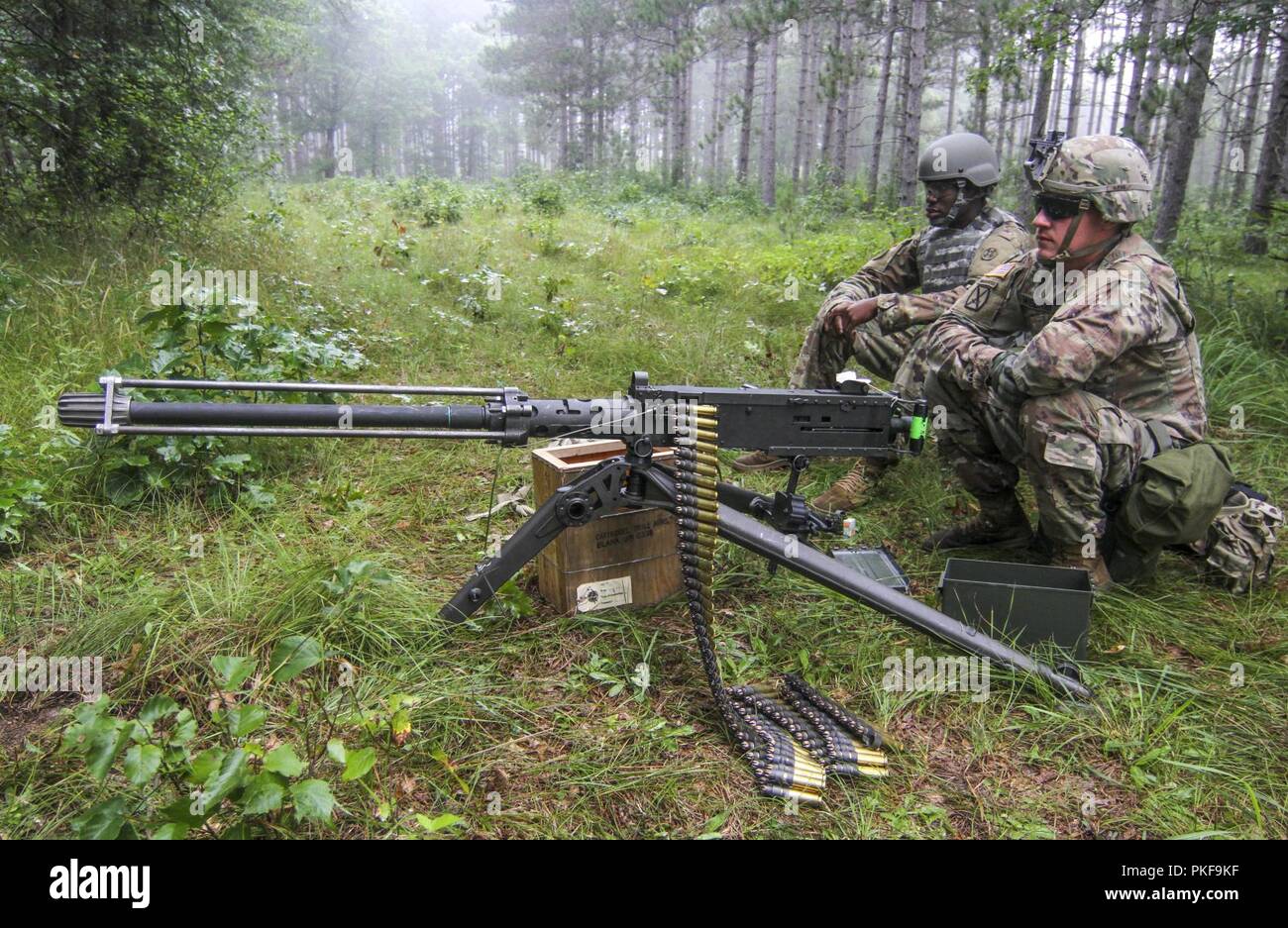 U.S. Army Reserve Sgt. Zachary Grabau, right, of the 384th Military ...