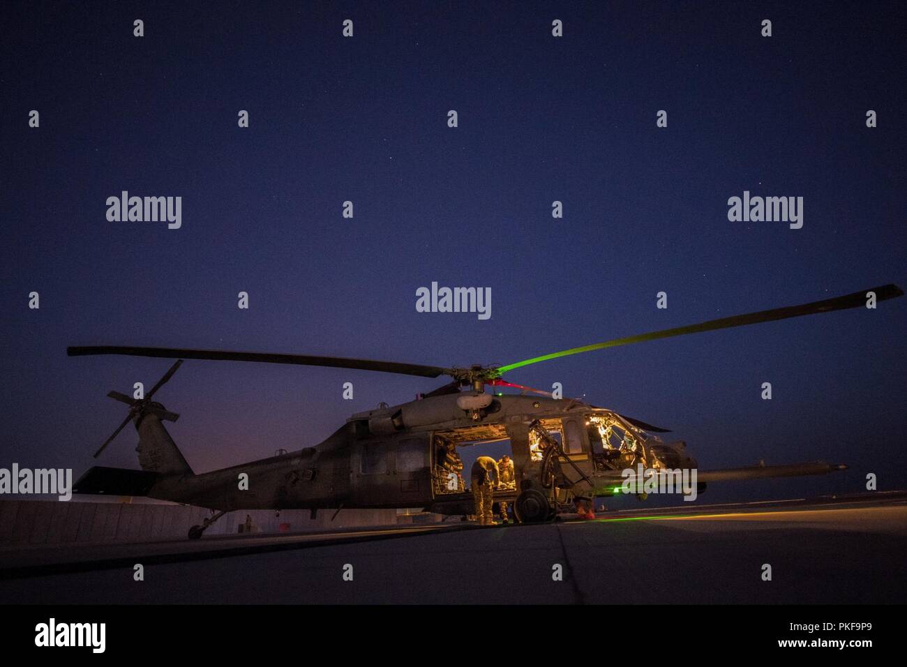 A U.S. Air Force HH-60G Pavehawk assigned to the 46th Expeditionary ...
