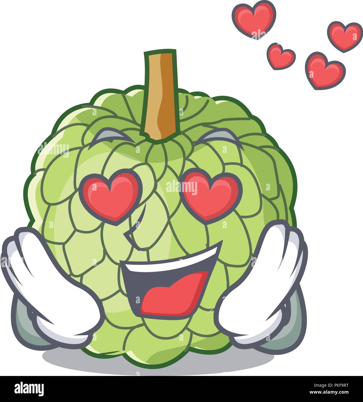 In love fresh custard apple sweet fruit cartoon Stock Vector Image ...