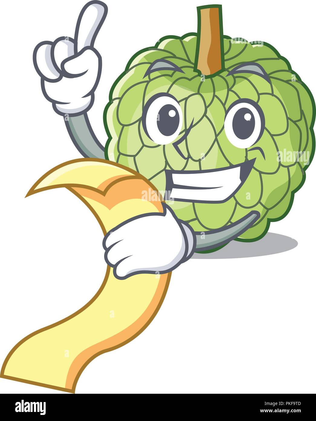 With menu fresh custard apple sweet fruit cartoon Stock Vector Image ...