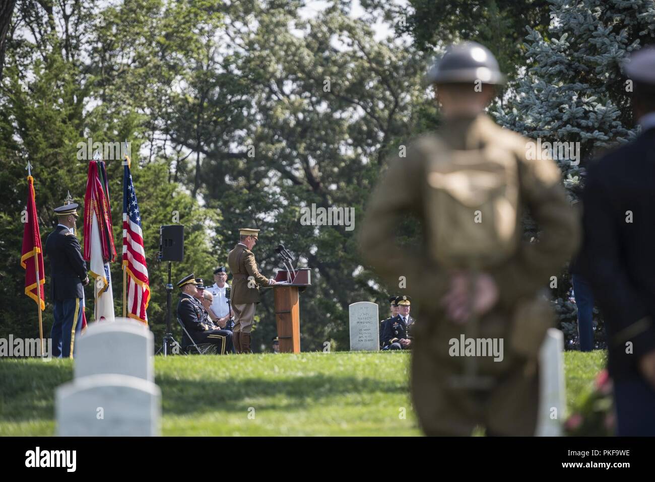 General of the Armies John Pershing re-enactor Chas Rittenhouse (left ...