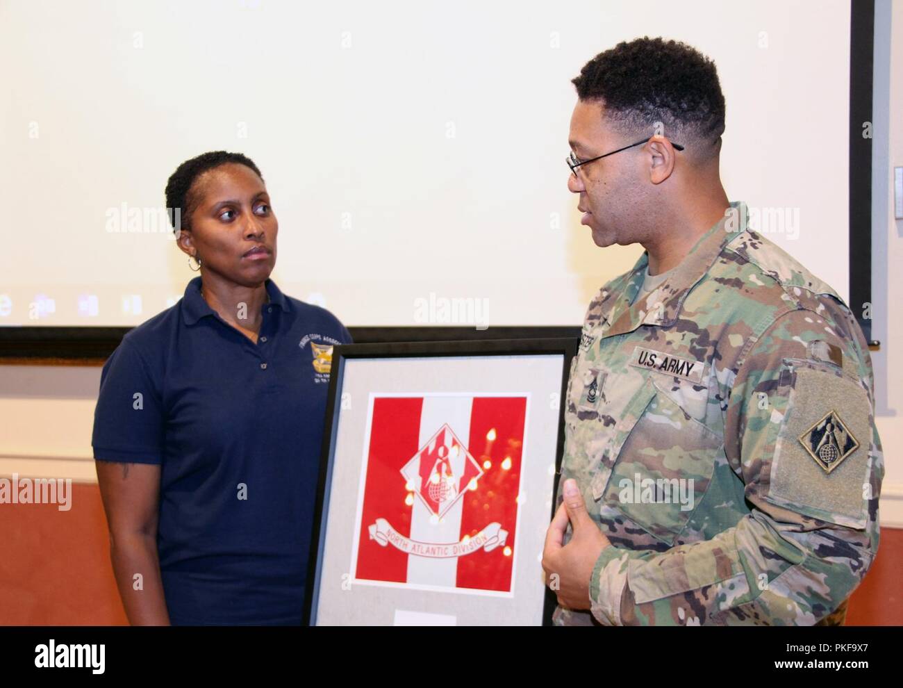 Master Sgt. David Foster presented Sgt. Maj. Rhonda Byrd of the U.S ...