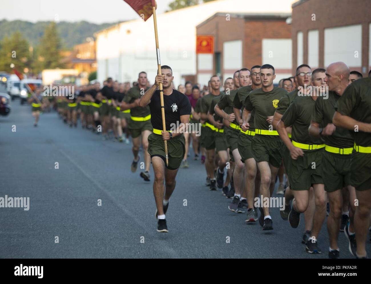 U.S. Marine Corps officer candidates with the Officer Candidates School ...