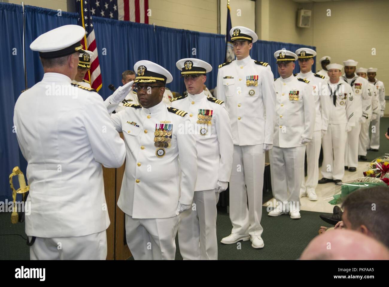 MILLINGTON, Tenn. (August 10, 2018) The flag detail presents the flag ...
